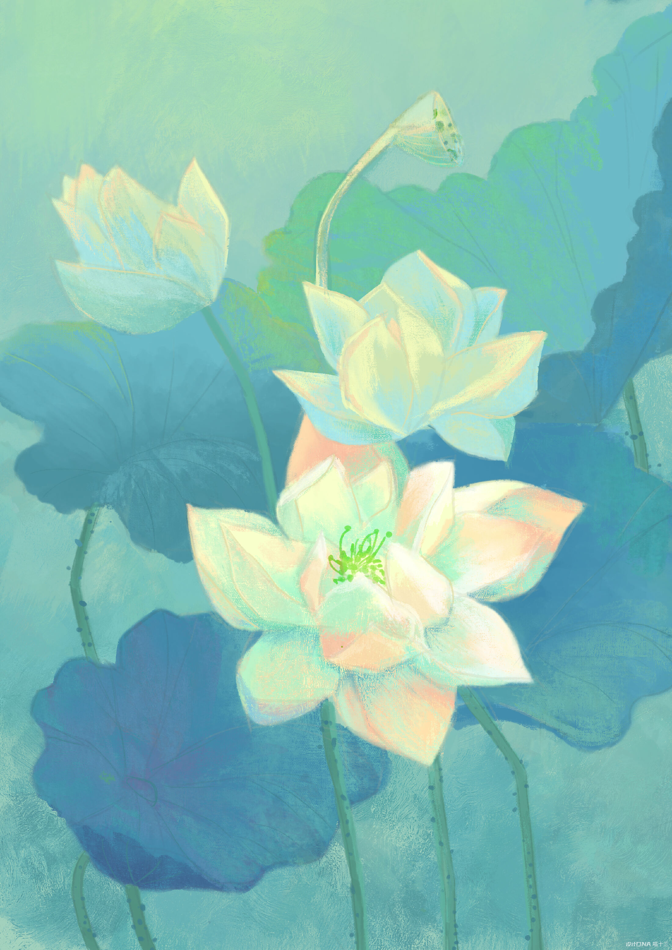 古风合集风格插画设计作品 设计人才灵活用工 设计dna