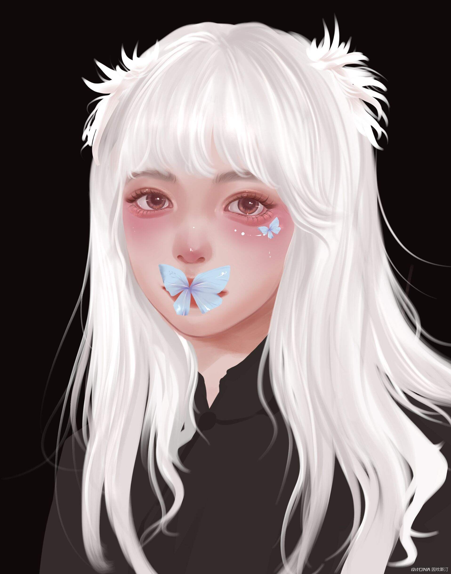 头像插画风格插画设计作品 设计人才灵活用工 设计dna