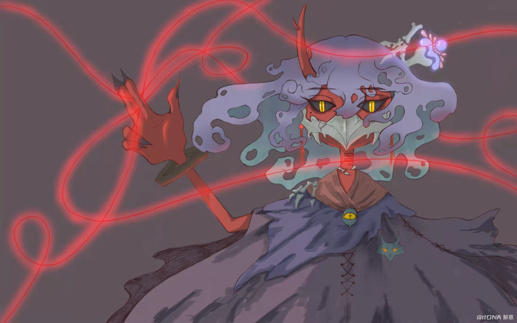红,风格插画设计作品 设计人才灵活用工 设计dna